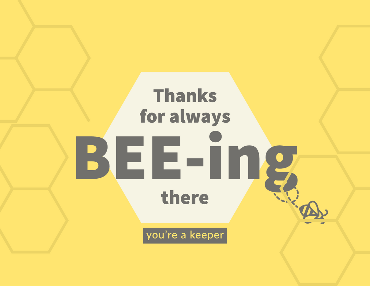 Bee-ing There Card – mamabsmessages
